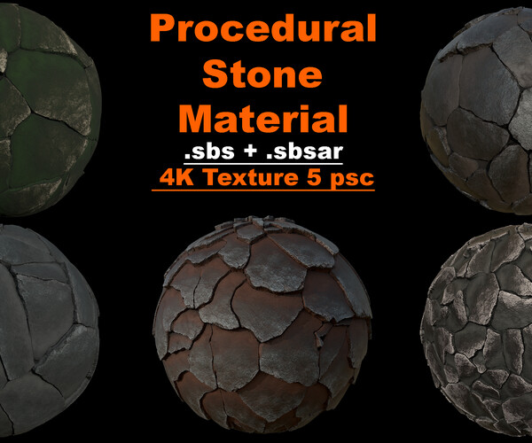 ArtStation - Substance Designer Procedural Stone Material .sbs+.sbsar ...