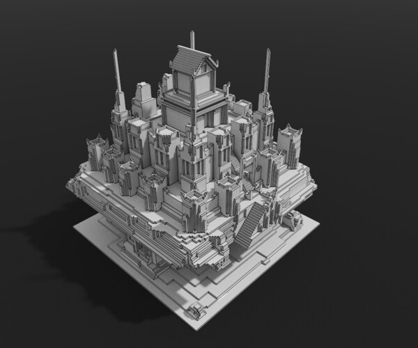 ArtStation - magica voxel model castel no color | Game Assets