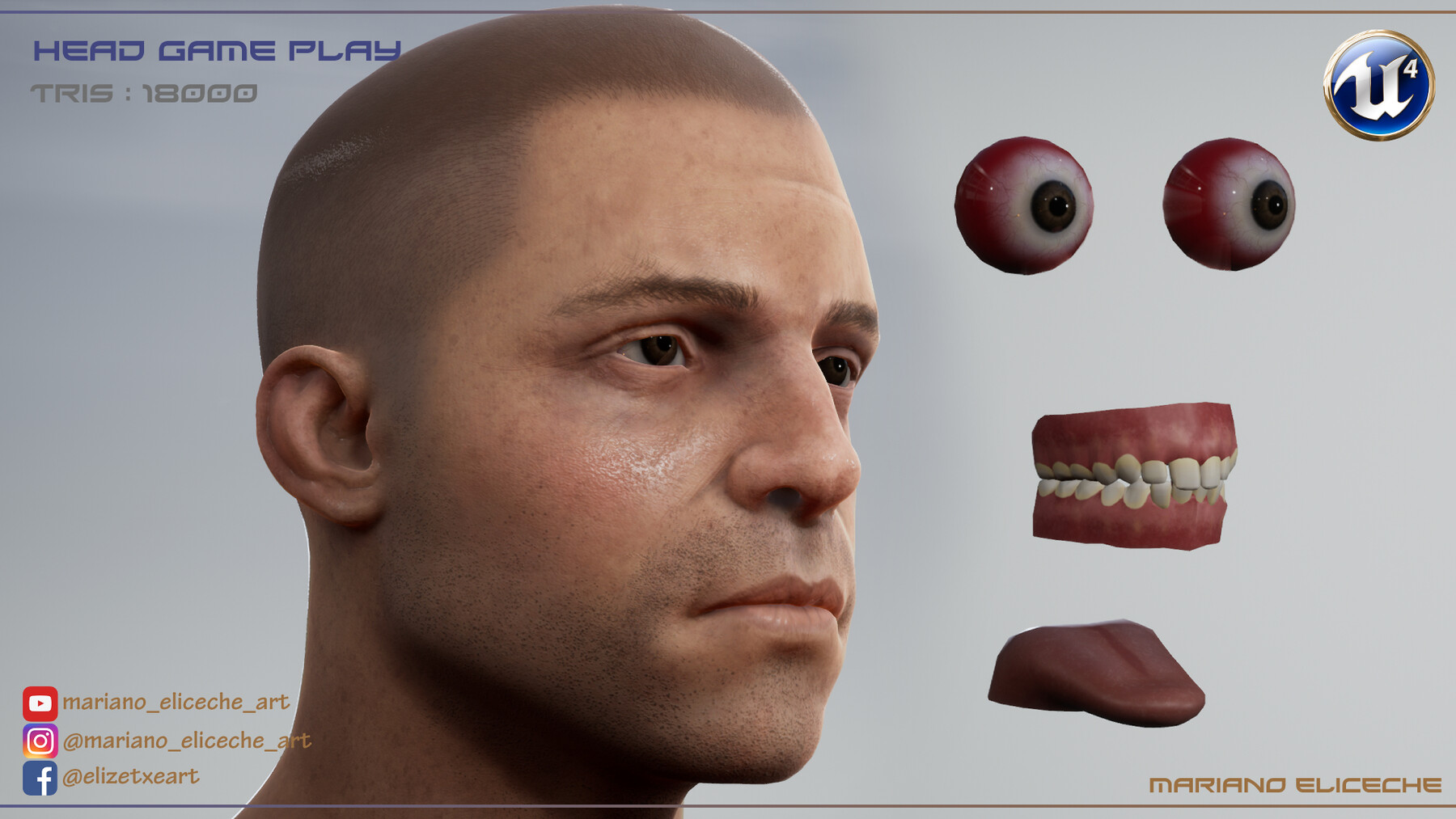 ArtStation - Head Game Play Ready | Game Assets