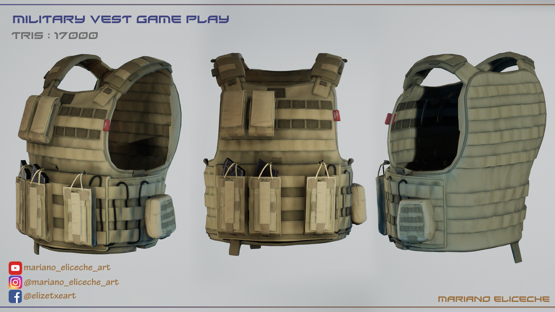 ArtStation - Military vest GamePlay ready | Game Assets