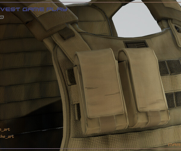 ArtStation - Military vest GamePlay ready | Game Assets