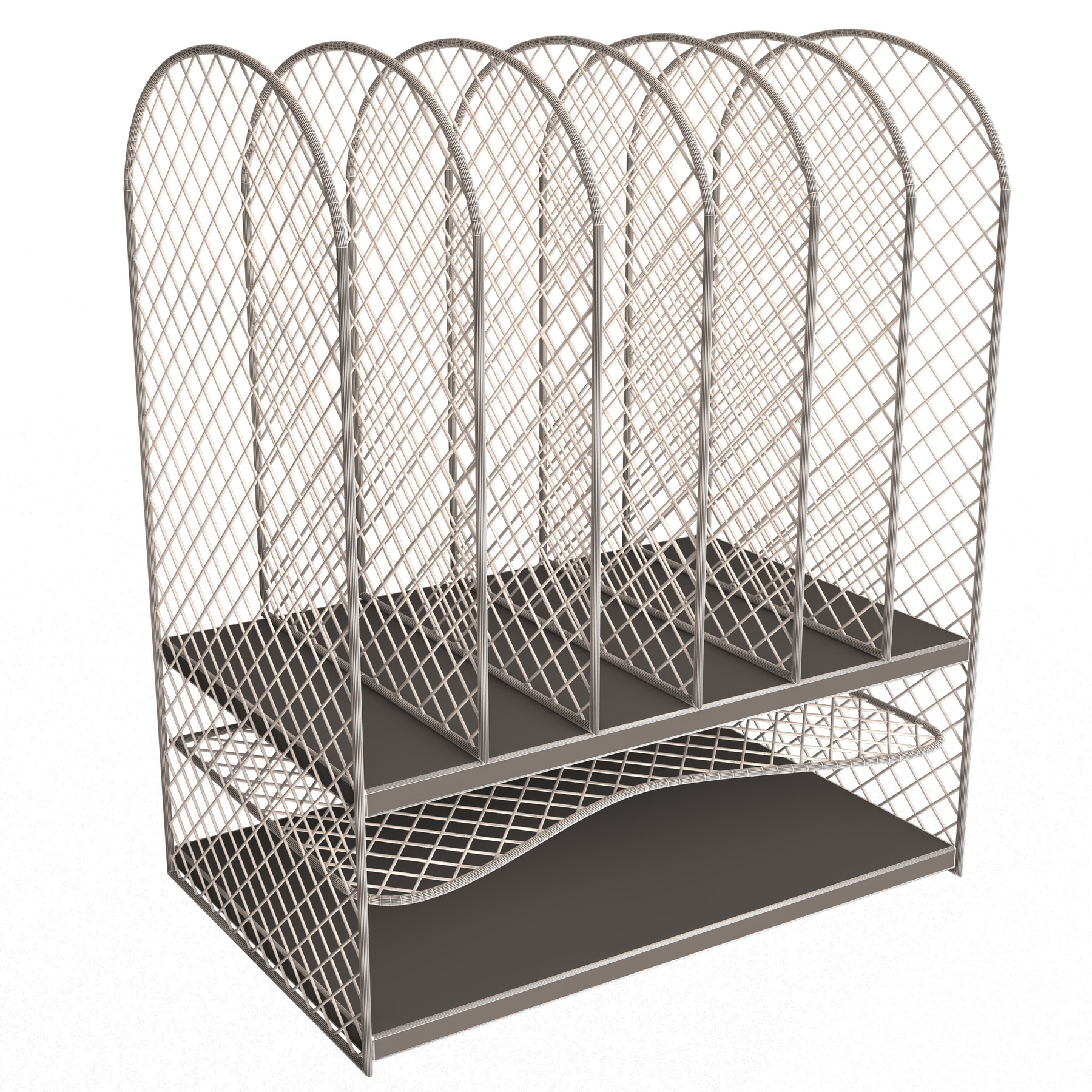 ArtStation - Black Mesh Tray Desktop Organizer | Resources