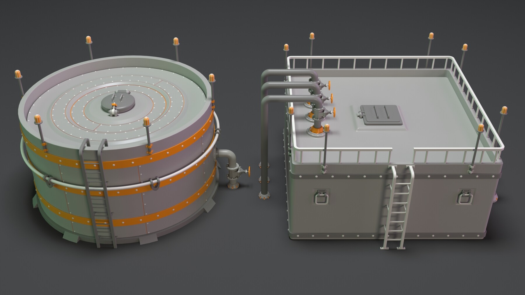 ArtStation - Industrial Tanks - part - 3 - 10 pieces | Resources
