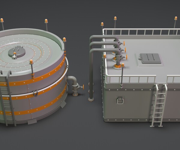 ArtStation - Industrial Tanks - part - 3 - 10 pieces | Resources