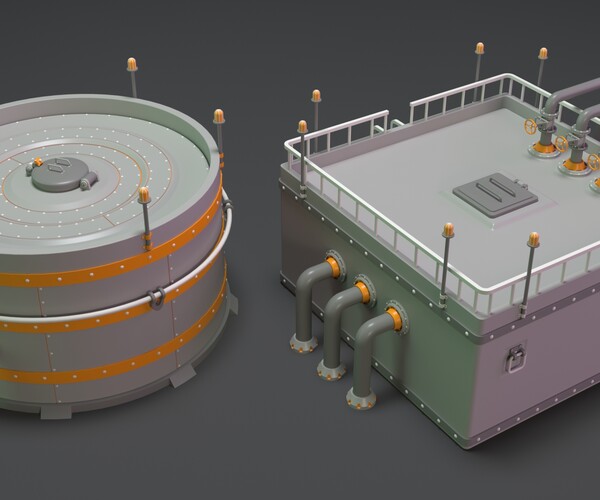 ArtStation - Industrial Tanks - part - 3 - 10 pieces | Resources