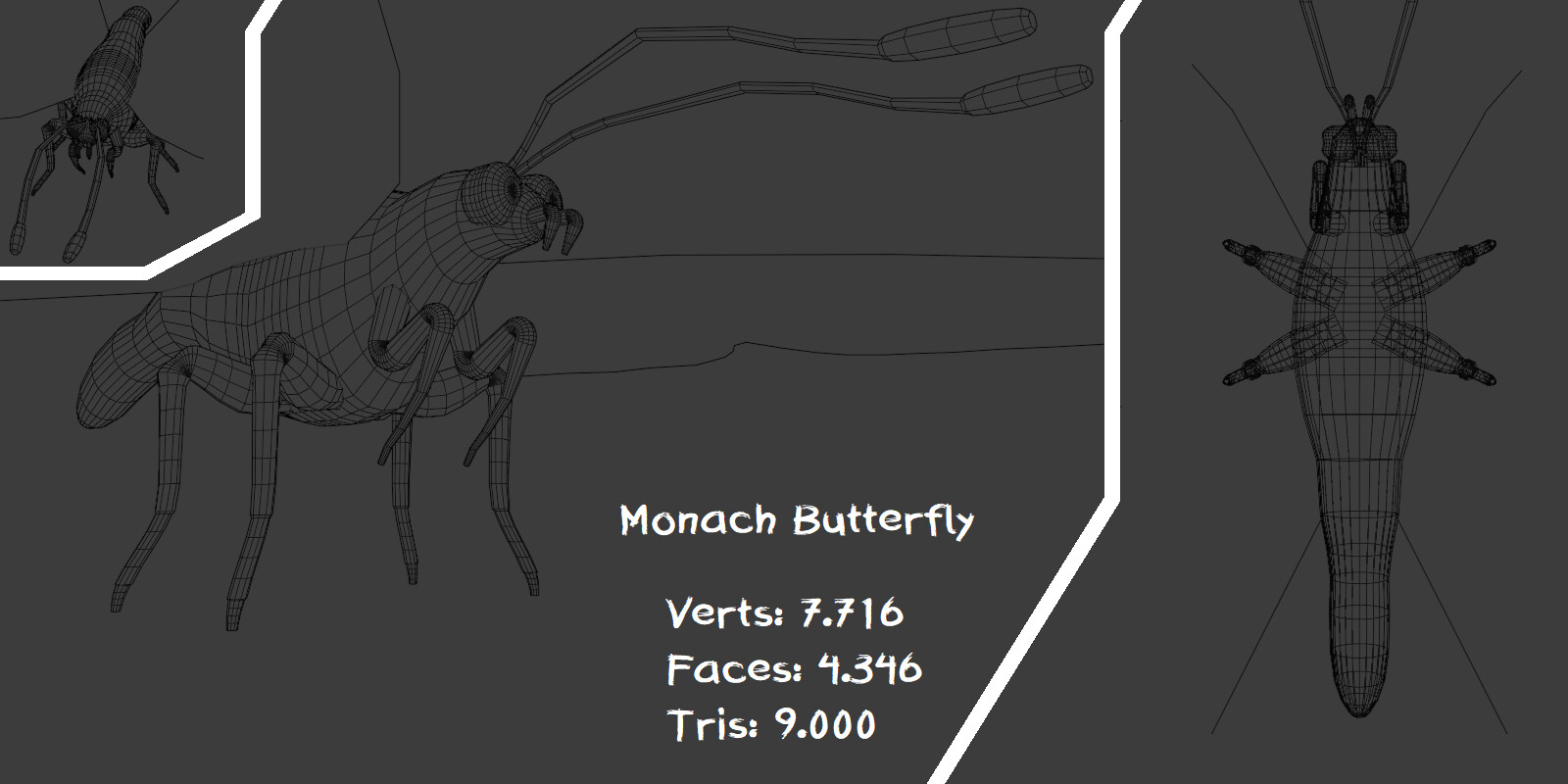 ArtStation - Monarch Butterfly (Borboleta Monarca) | Game Assets