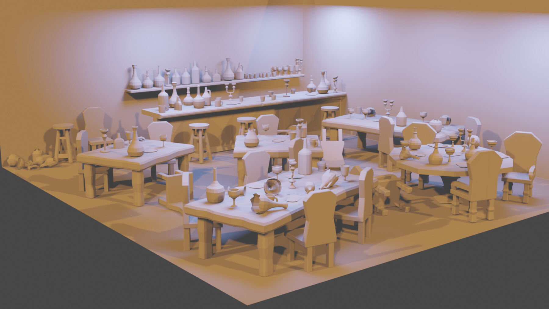 ArtStation - Bar Assets 01 - Lowpoly Basemeshes | Resources