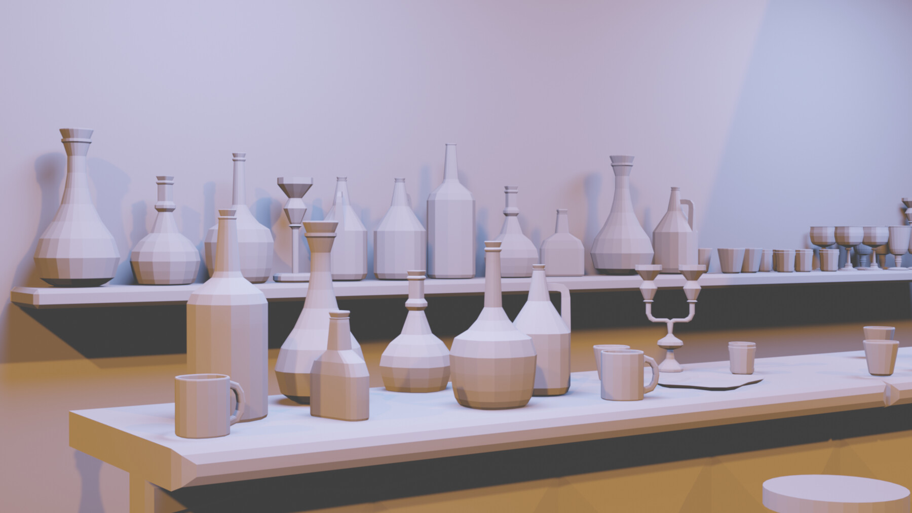 ArtStation - Bar Assets 01 - Lowpoly Basemeshes | Resources