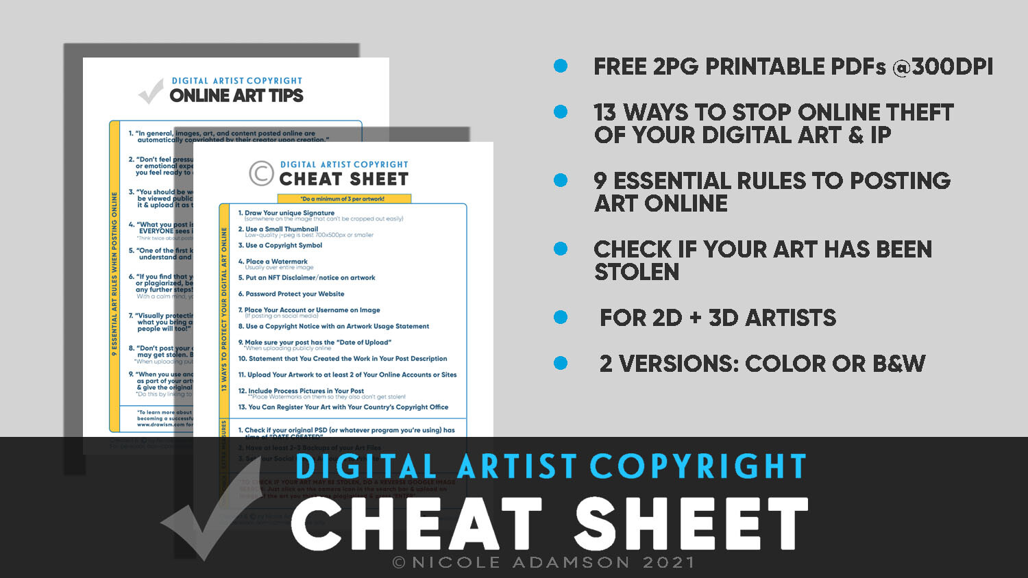 ArtStation - Digital Artist Copyright Cheat Sheet - FREE Resource ...