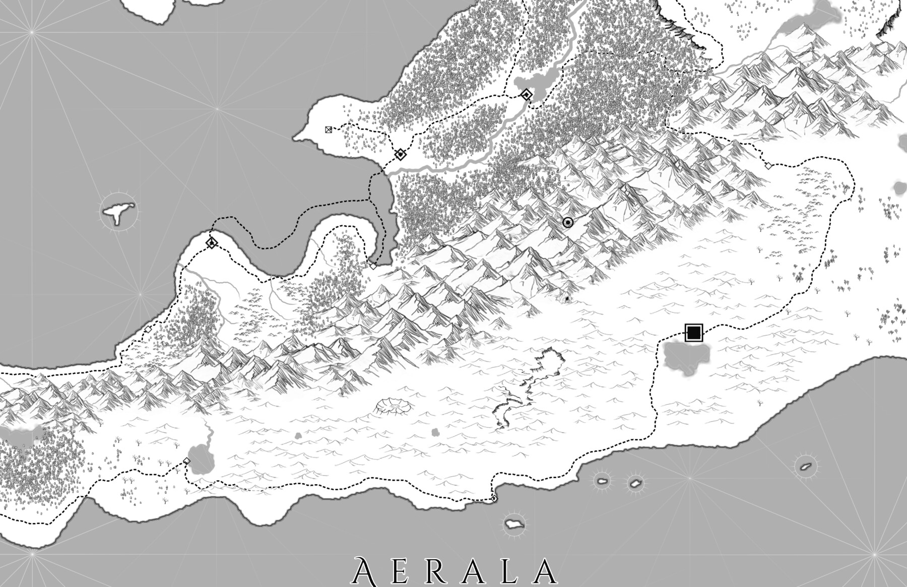 ArtStation - Fantasy Region Map | Aerala | Artworks