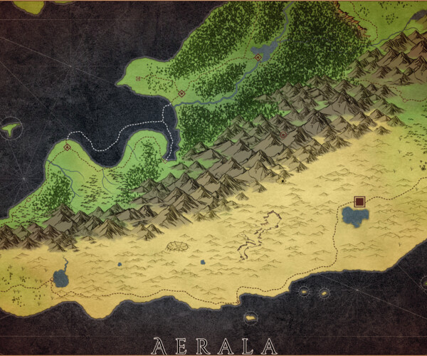 ArtStation - Fantasy Region Map | Aerala | Artworks
