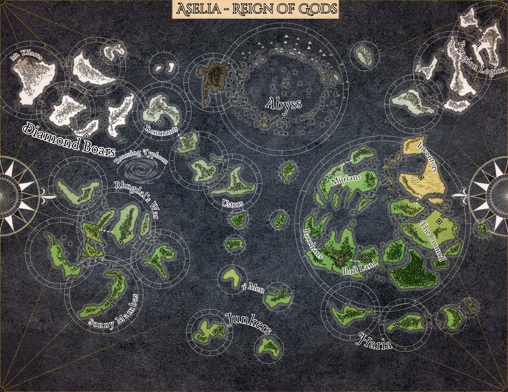 ArtStation - Fantasy World Map | Aselia - Reign of Gods | Artworks