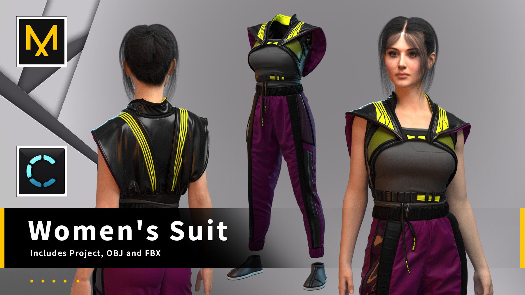 ArtStation - Women's suit | Game Assets