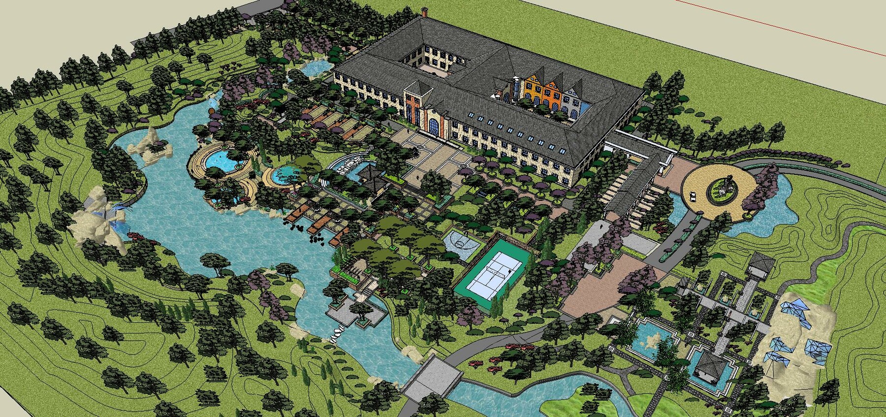 ArtStation - Resort-European Architecture 02 | Resources