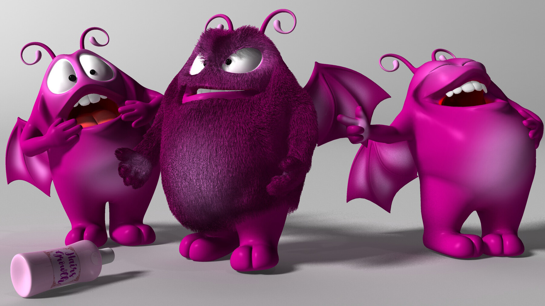 ArtStation - Cartoon Purple Monster Rigged | Game Assets