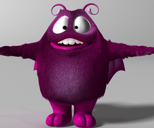 ArtStation - Cartoon Purple Monster Rigged | Game Assets