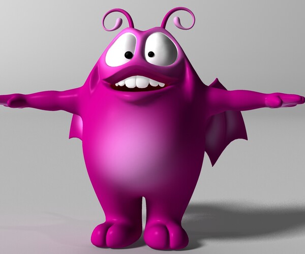 ArtStation - Cartoon Purple Monster Rigged | Game Assets