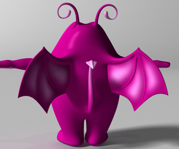 ArtStation - Cartoon Purple Monster Rigged | Game Assets