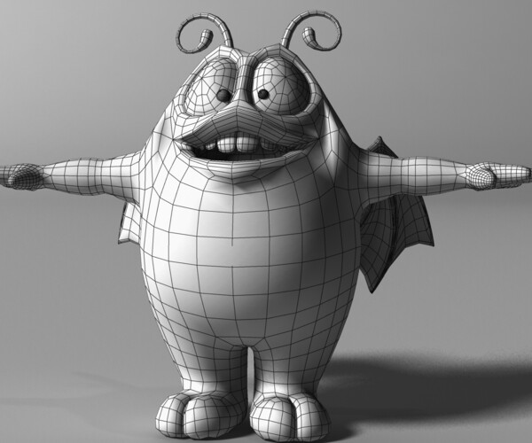 ArtStation - Cartoon Purple Monster Rigged | Game Assets