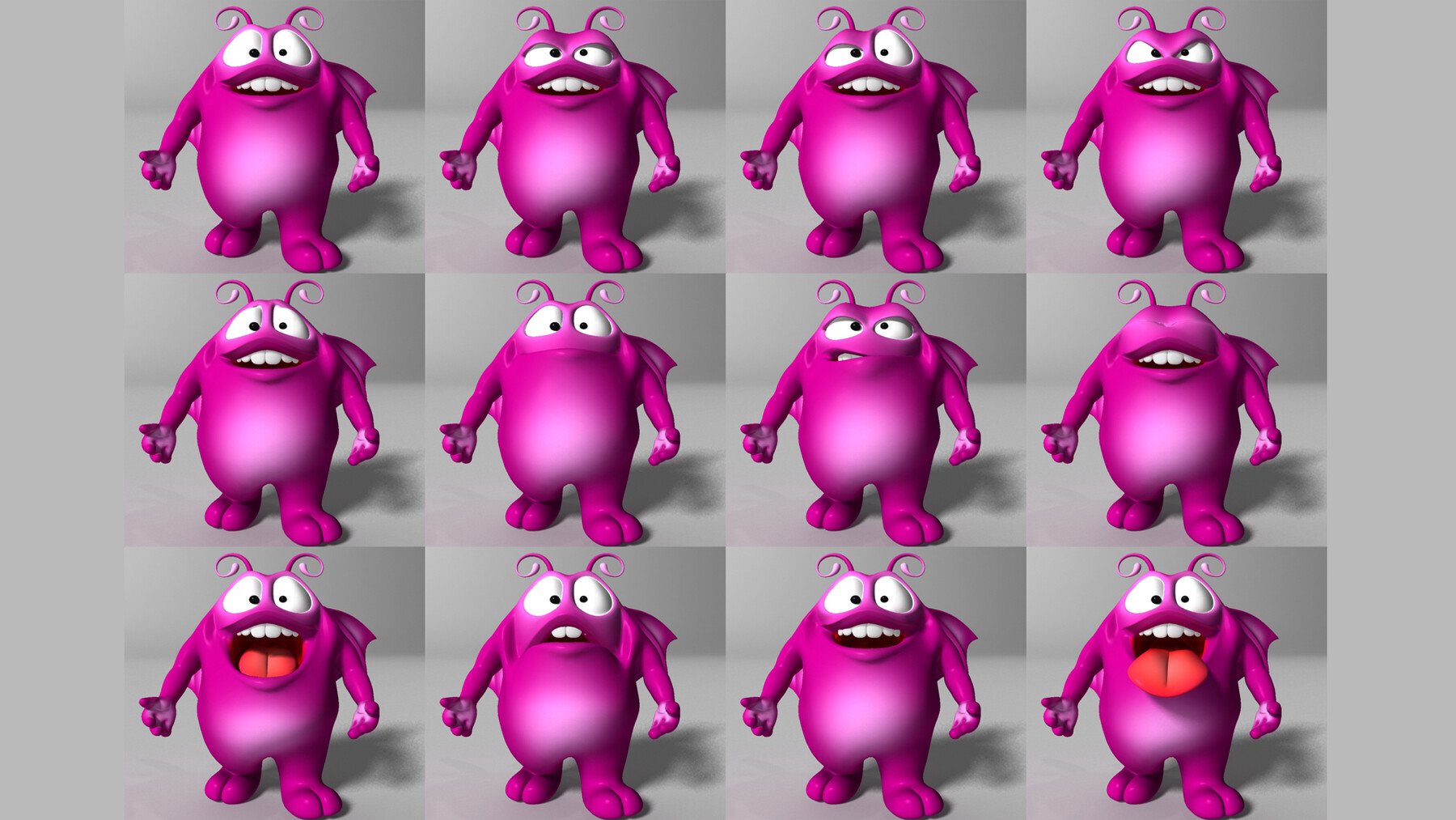 ArtStation - Cartoon Purple Monster Rigged | Game Assets