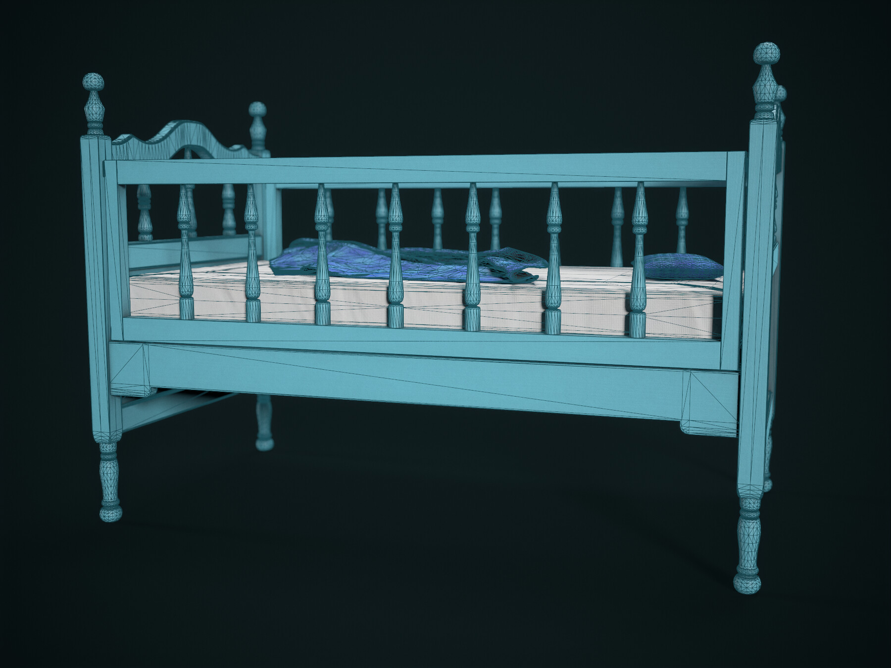 ArtStation - Game Ready Vintage Crib | Game Assets