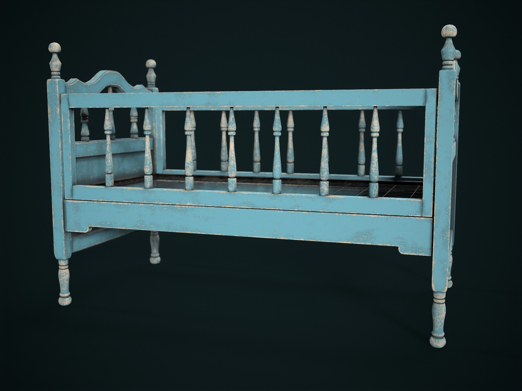 ArtStation - Game Ready Vintage Crib | Game Assets