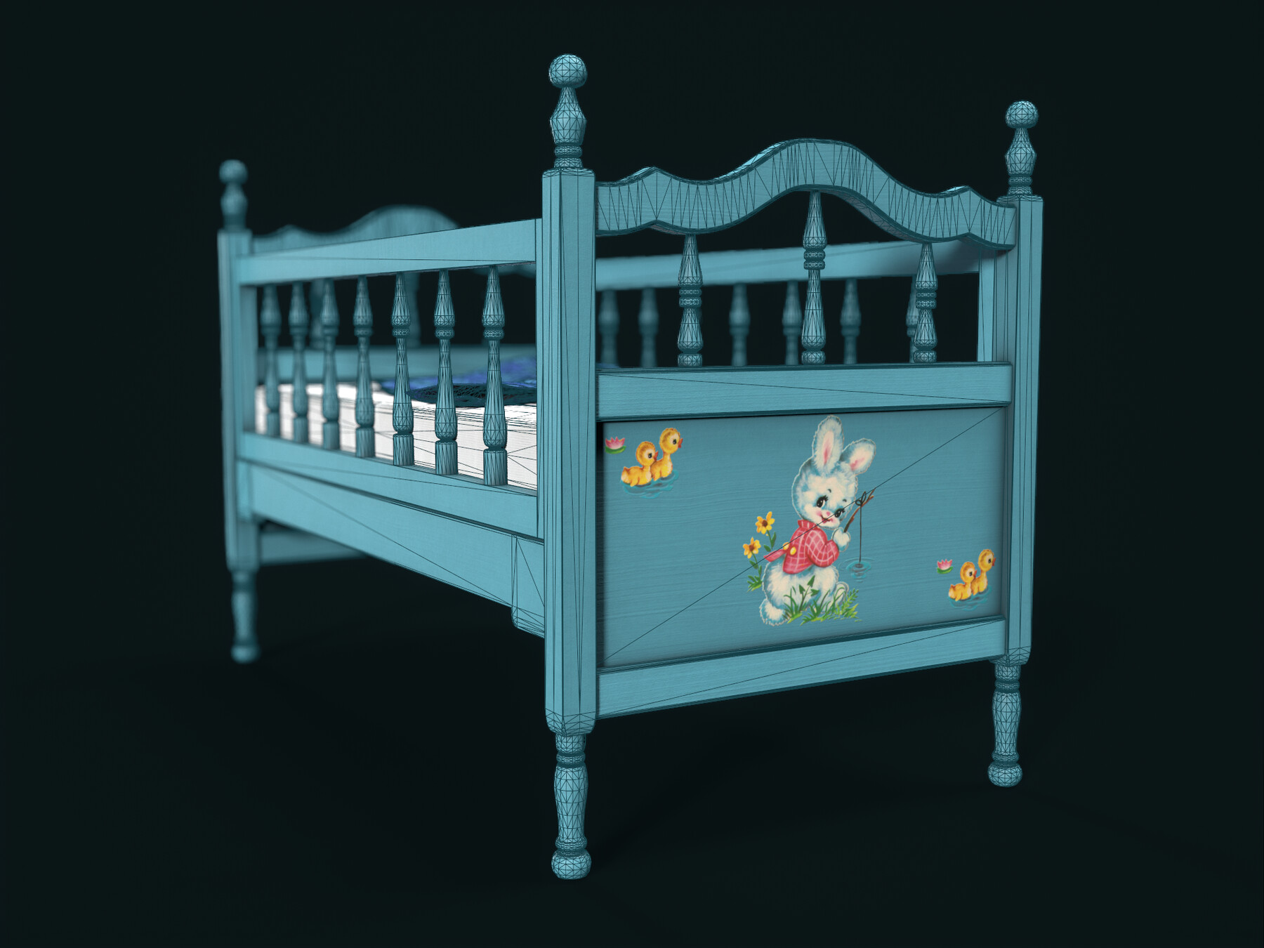 ArtStation - Game Ready Vintage Crib | Game Assets