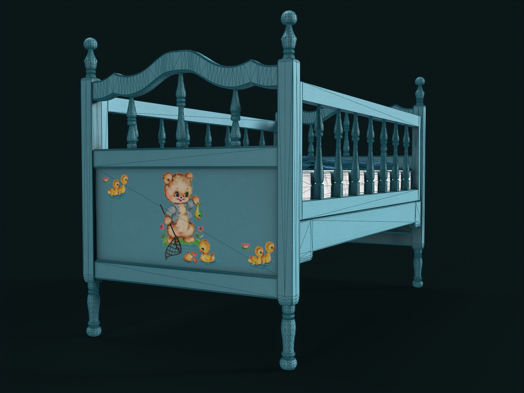 ArtStation - Game Ready Vintage Crib | Game Assets