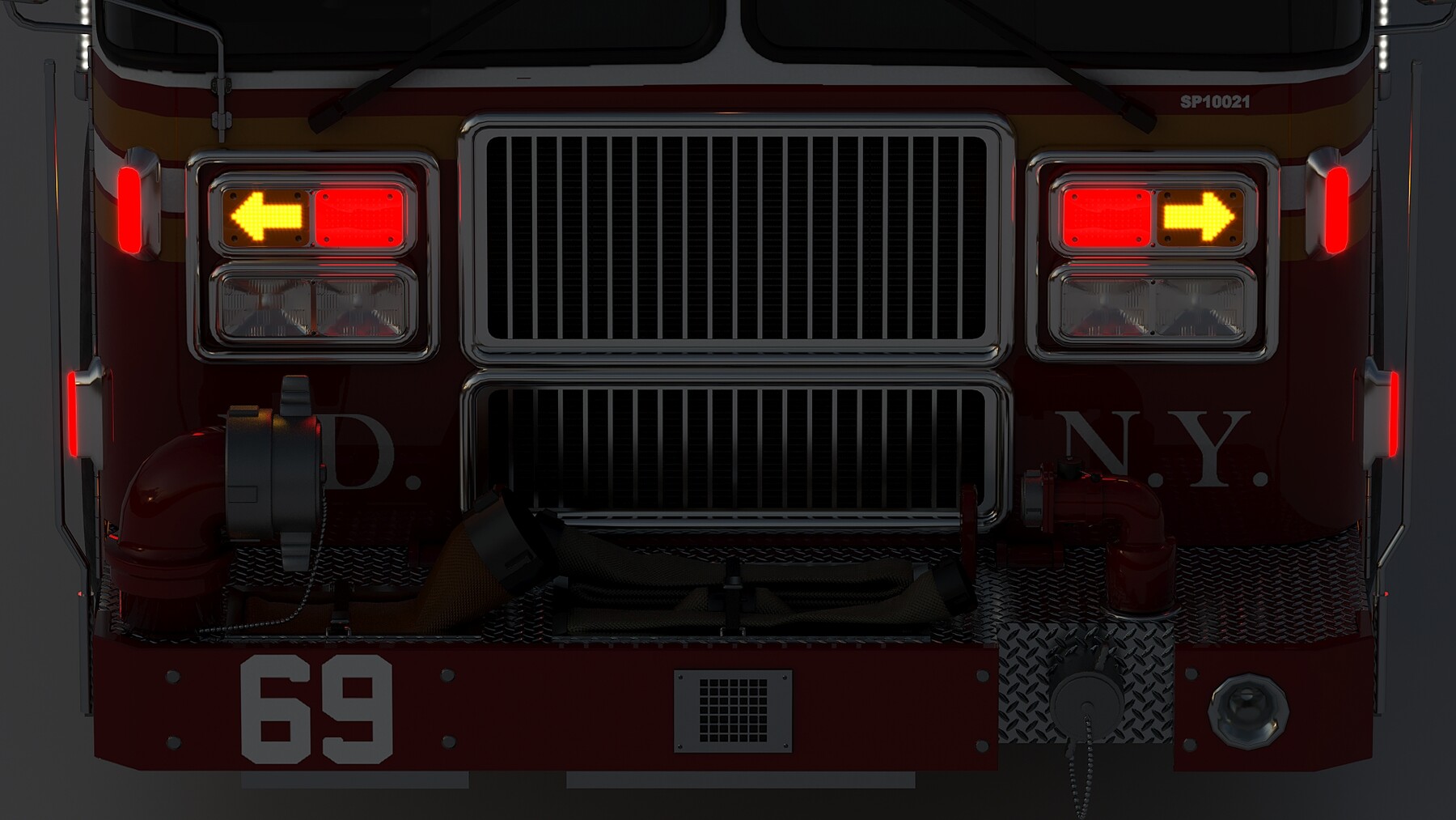 ArtStation - Fire Truck Engine FDNY | Game Assets