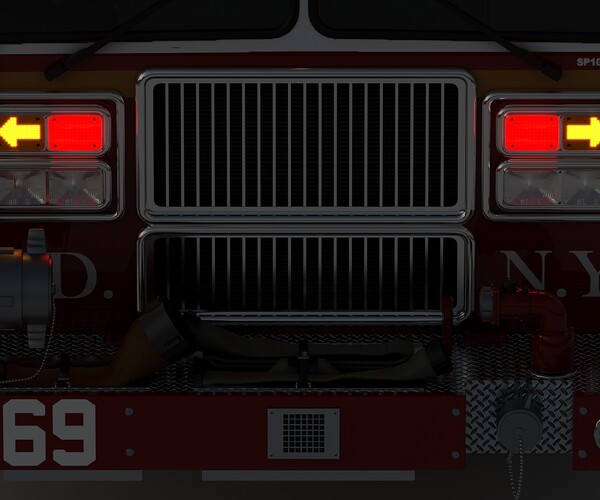 ArtStation - Fire Truck Engine FDNY | Game Assets