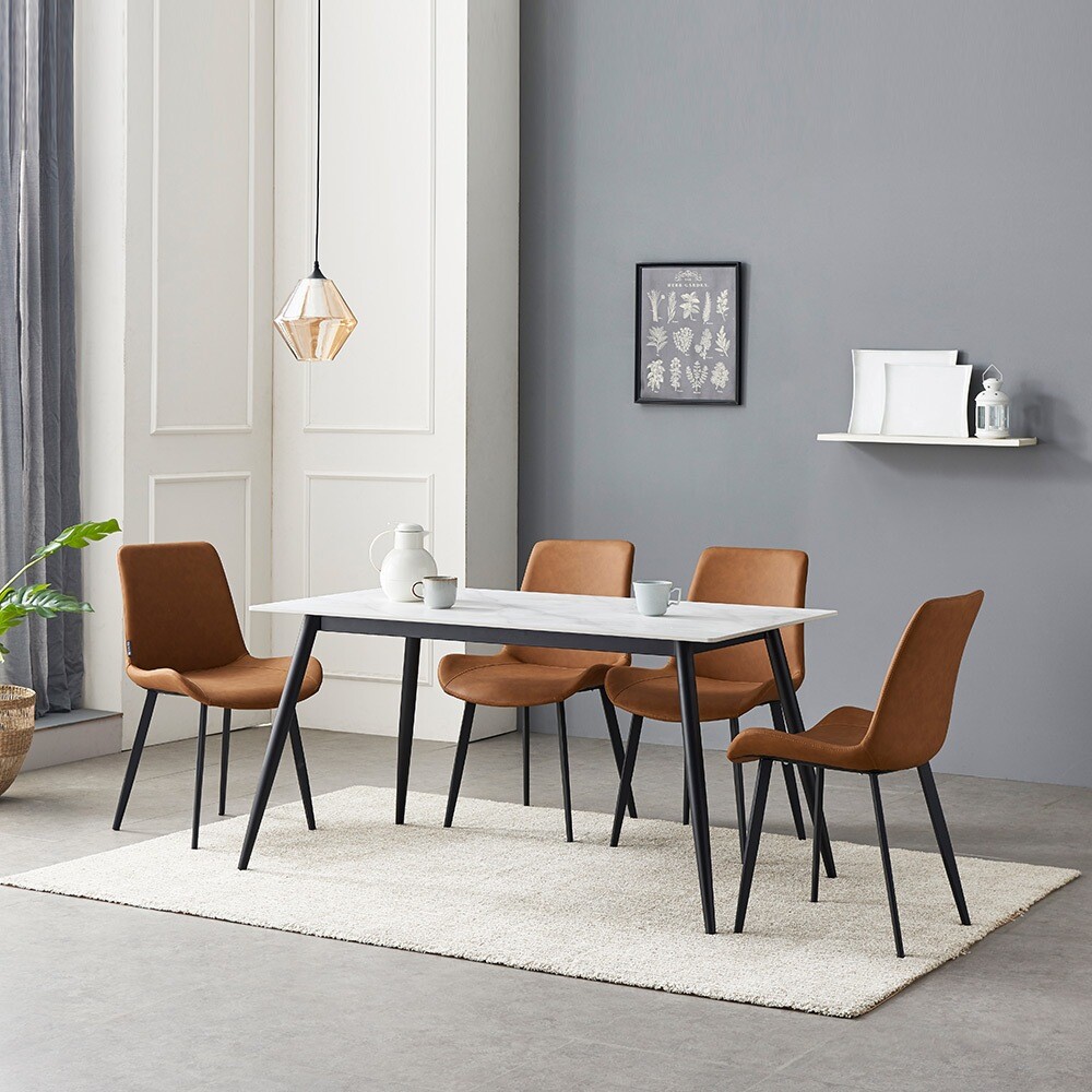 ArtStation - Shelton Ceramic Dining Table Set for 4 | Resources