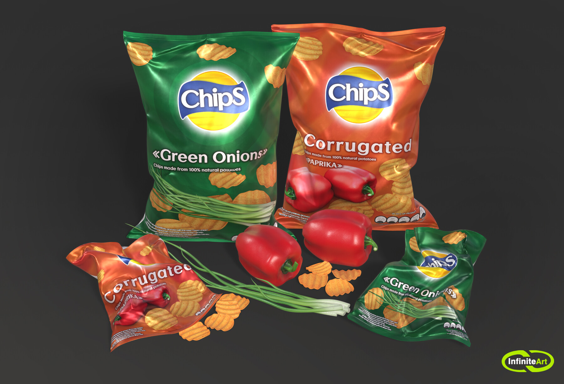 ArtStation - Packaging of chips | Game Assets