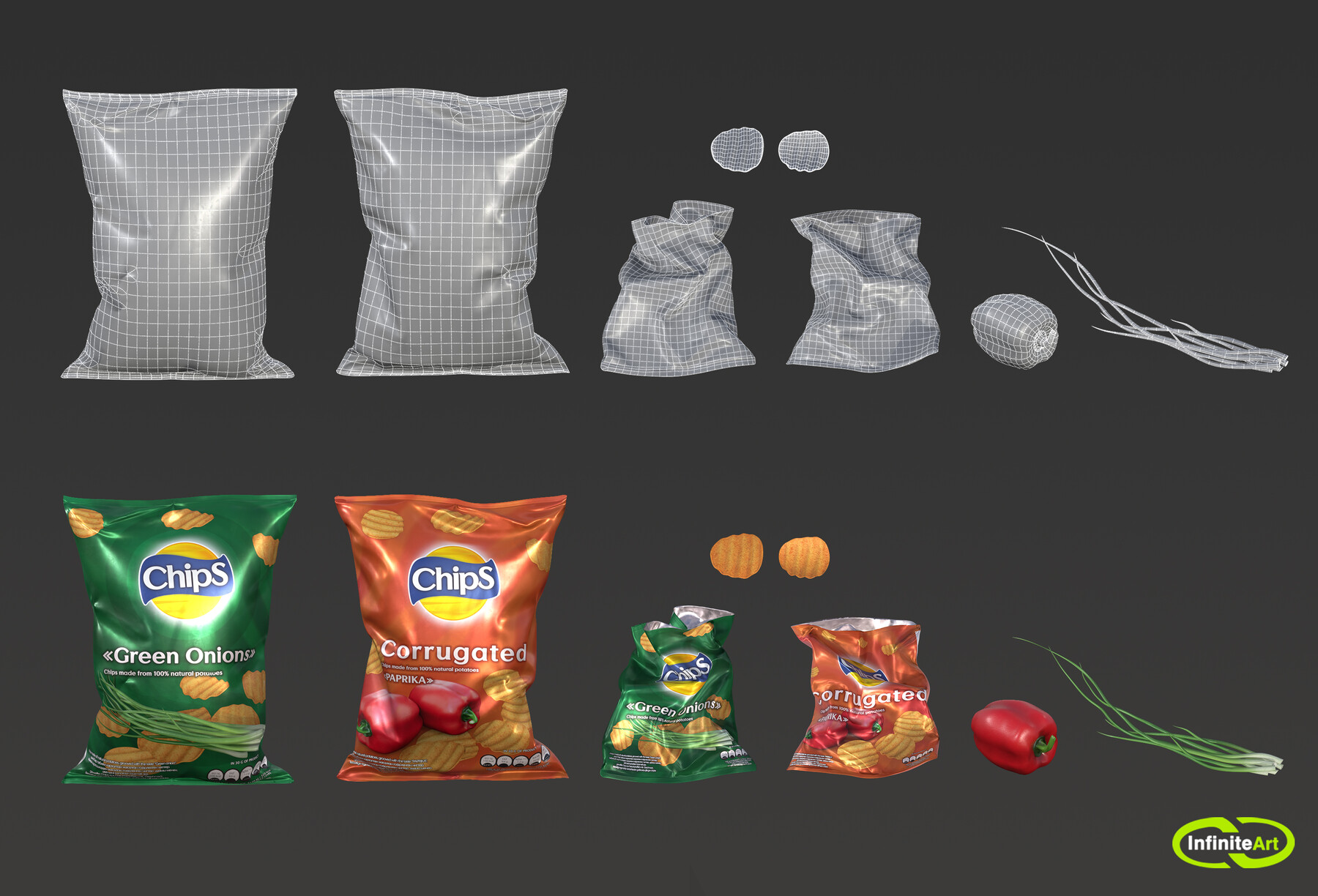 ArtStation - Packaging of chips | Game Assets