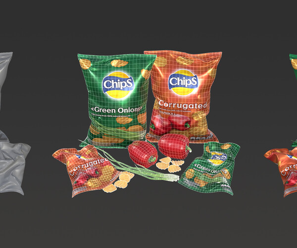 ArtStation - Packaging of chips | Game Assets