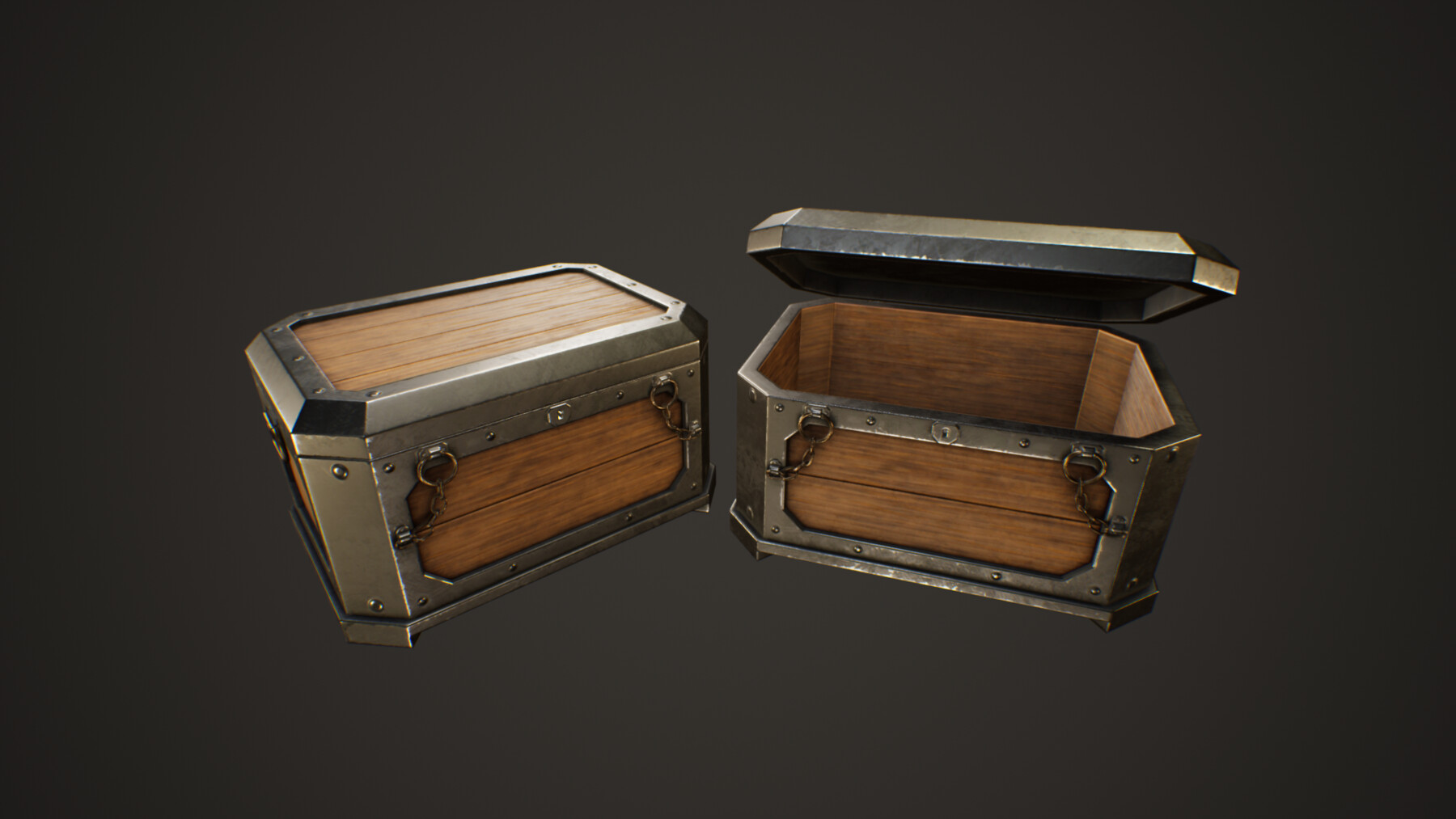 ArtStation - Medieval Treasure Chest - Wooden Chest IX | Game Assets