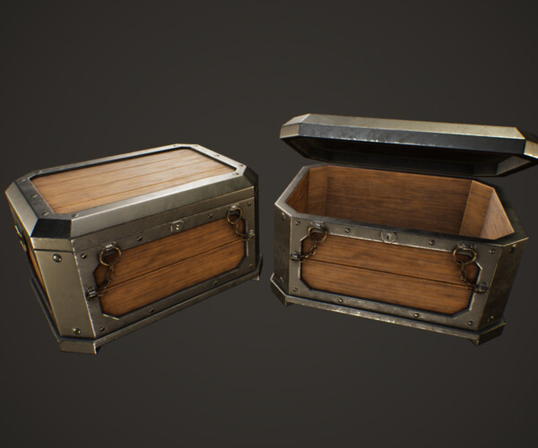 ArtStation - Medieval Treasure Chest - Wooden Chest IX | Game Assets