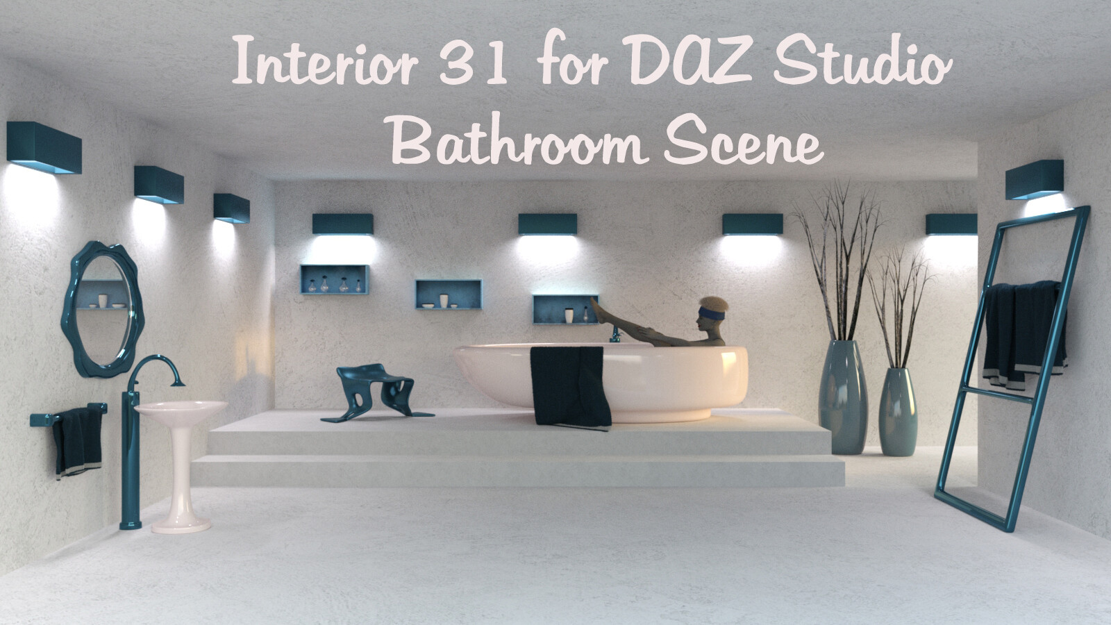 ArtStation - Interior 31 (Bathroom Scene) for DAZ Studio | Resources