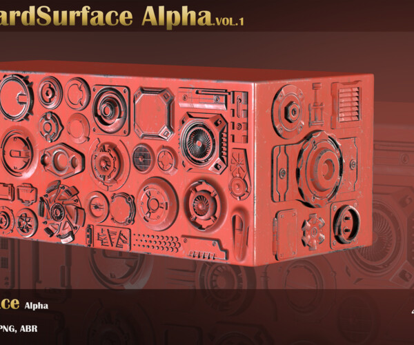 ArtStation - Hard Surface Alpha.Vol 1 | Brushes