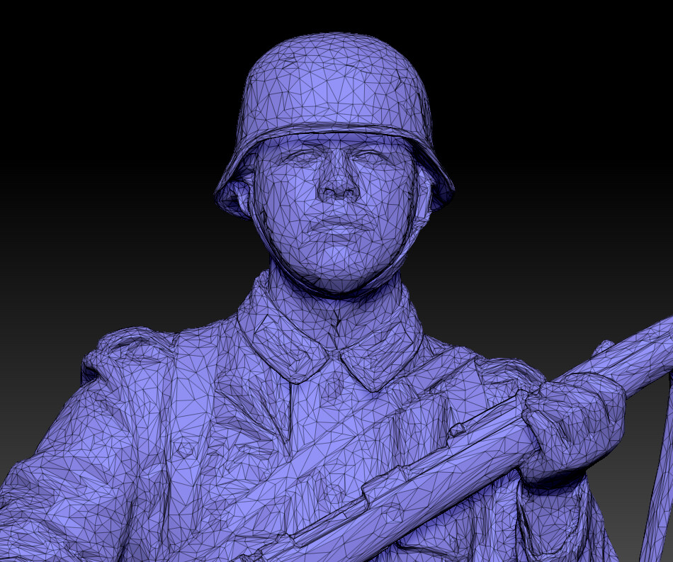 ArtStation - Fully equipped German soldier with gun 344 | Game Assets