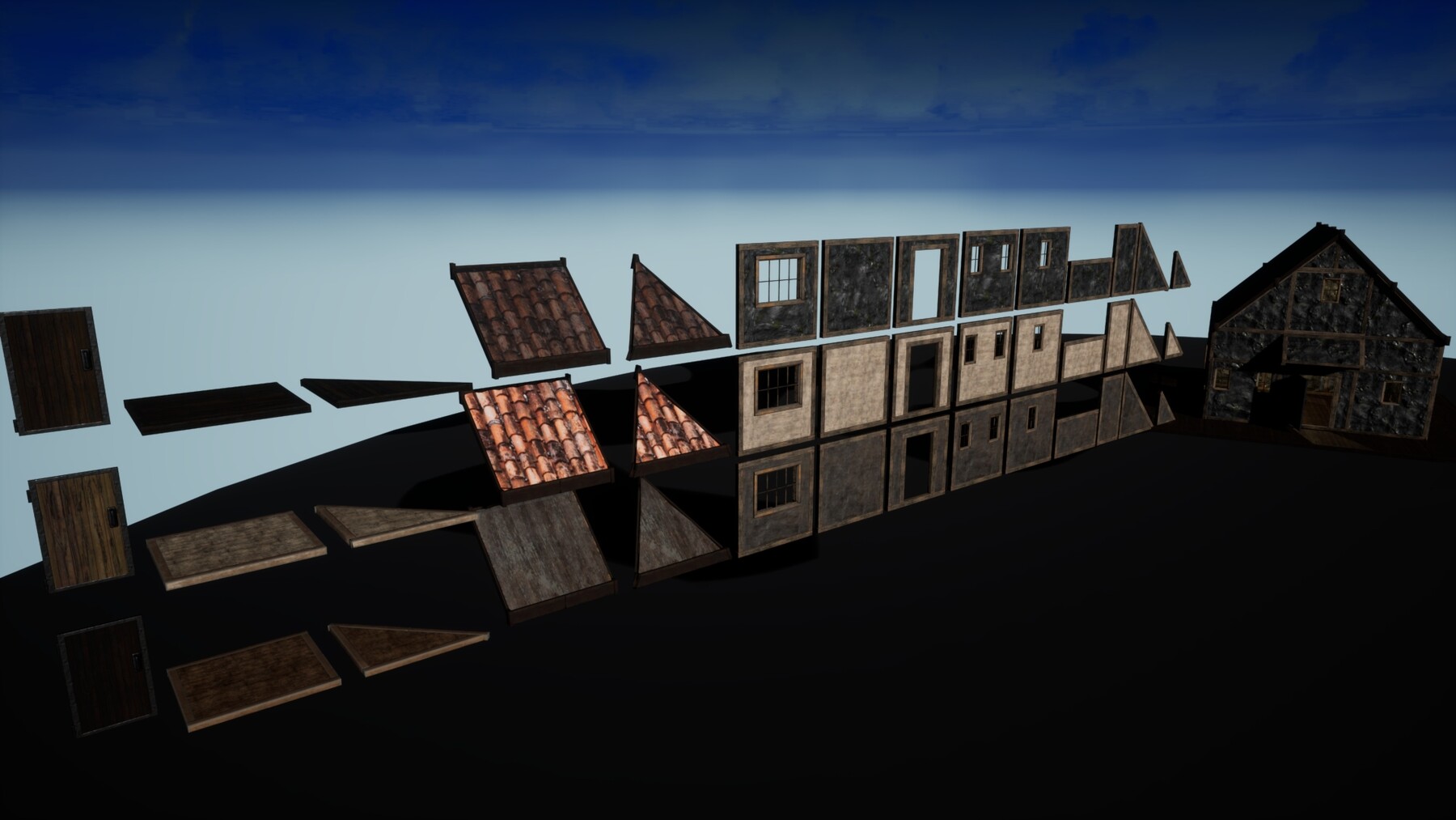 ArtStation - House-building modules 3 skins | Game Assets