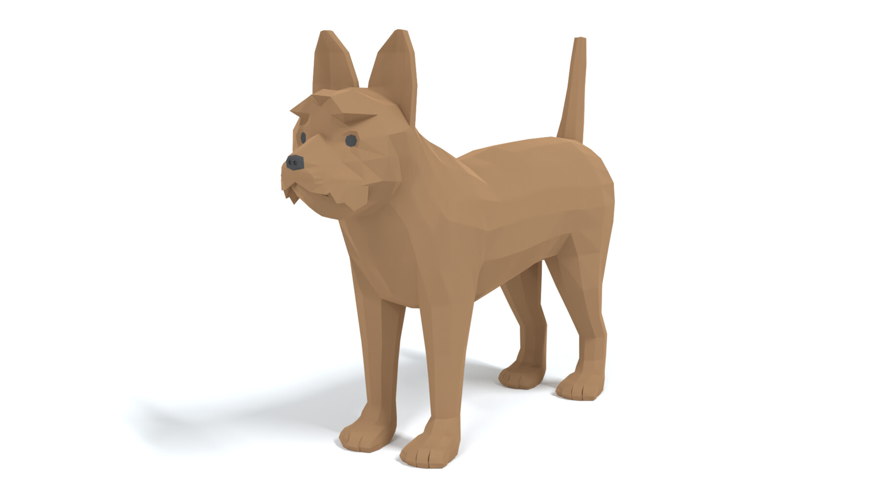 ArtStation - Low Poly Cartoon Yorkshire Terrier Dog | Game Assets
