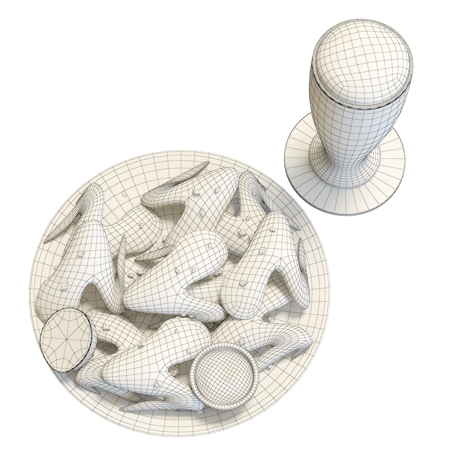 ArtStation - 3D Model / Food Set 07 / Chicken Wings and Beer | Resources