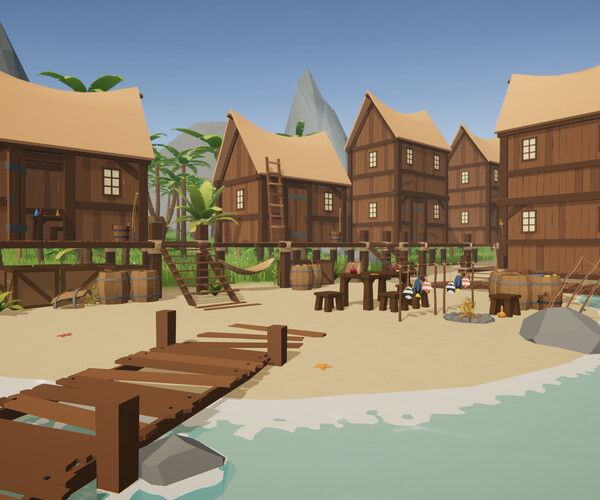 ArtStation - Low Poly Tropical Island - Asset for Unity 3D and Unreal ...