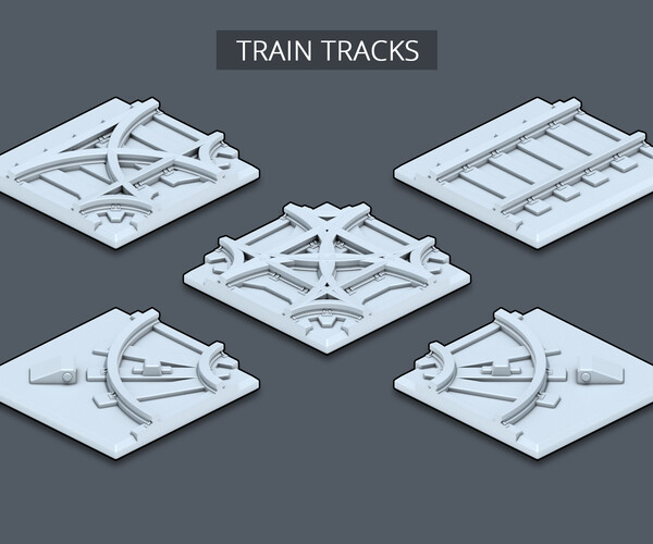 ArtStation - Train Tracks - STL files for 3D printing - Trains & Rails ...