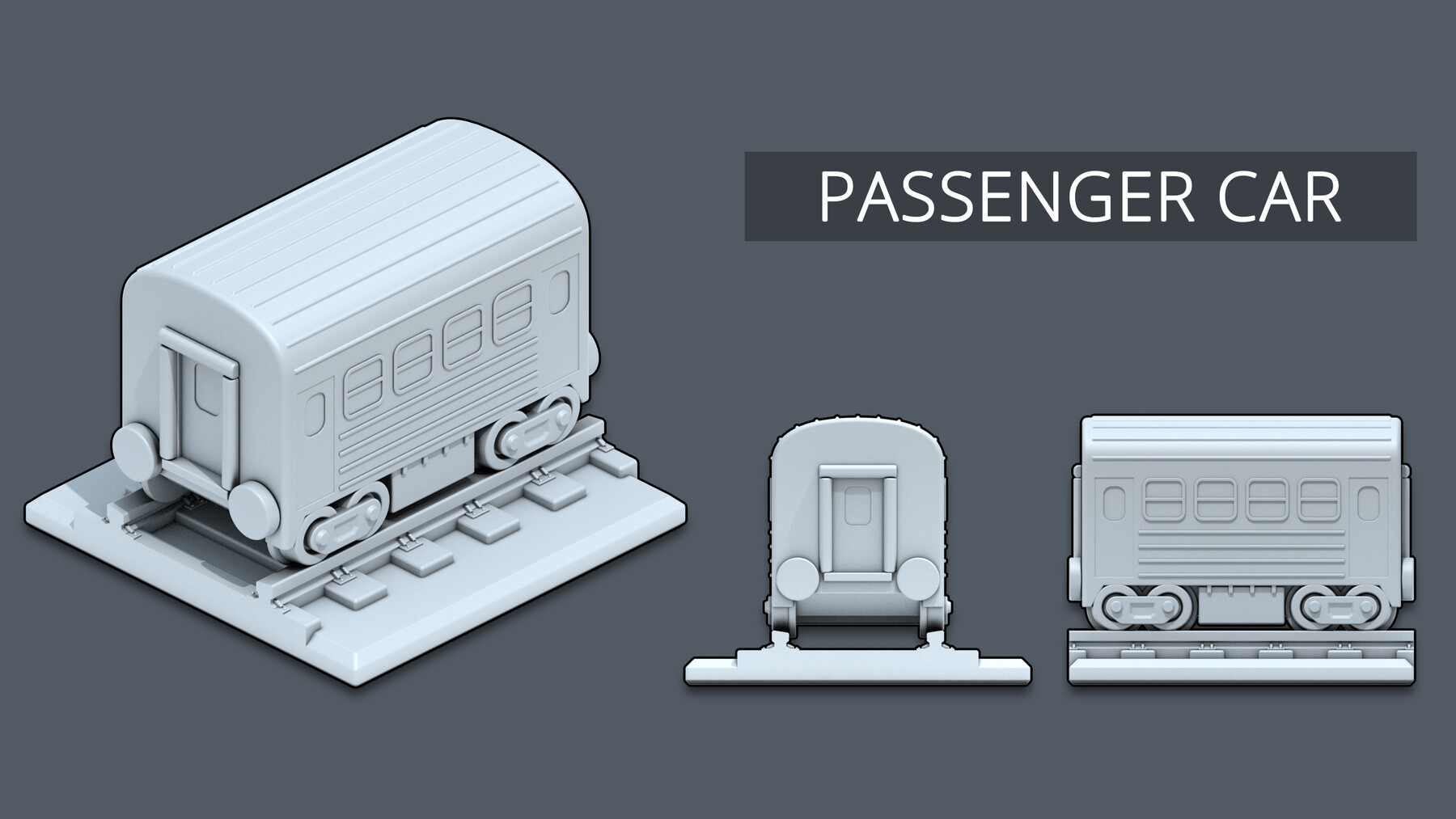 ArtStation - Passenger Car - STL files for 3D printing - Trains & Rails ...