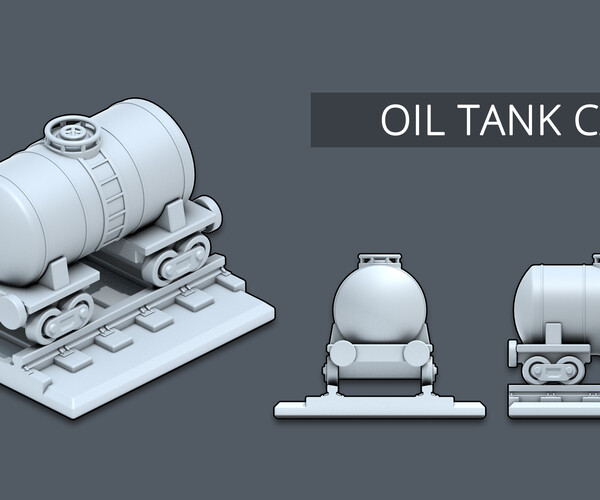 ArtStation - Oil Tank Car - STL files for 3D printing - Trains & Rails ...