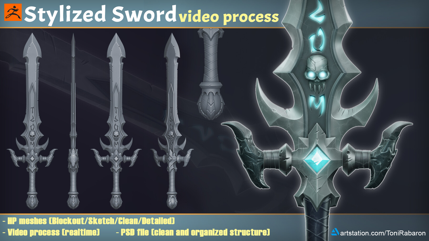 ArtStation - Stylized Sword Video Process | Tutorials