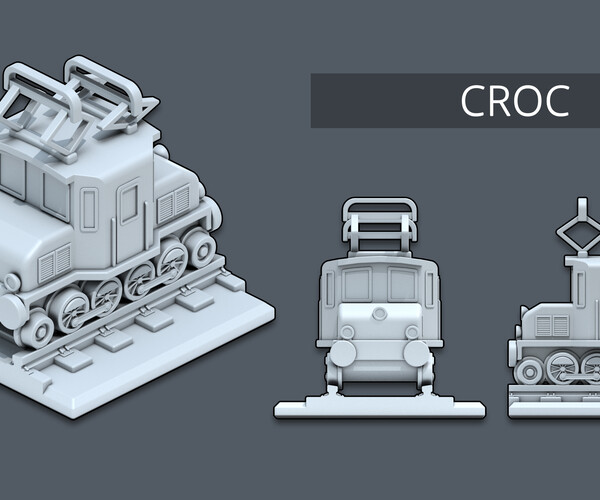 ArtStation - Croc - STL files for 3D printing - Trains & Rails World ...