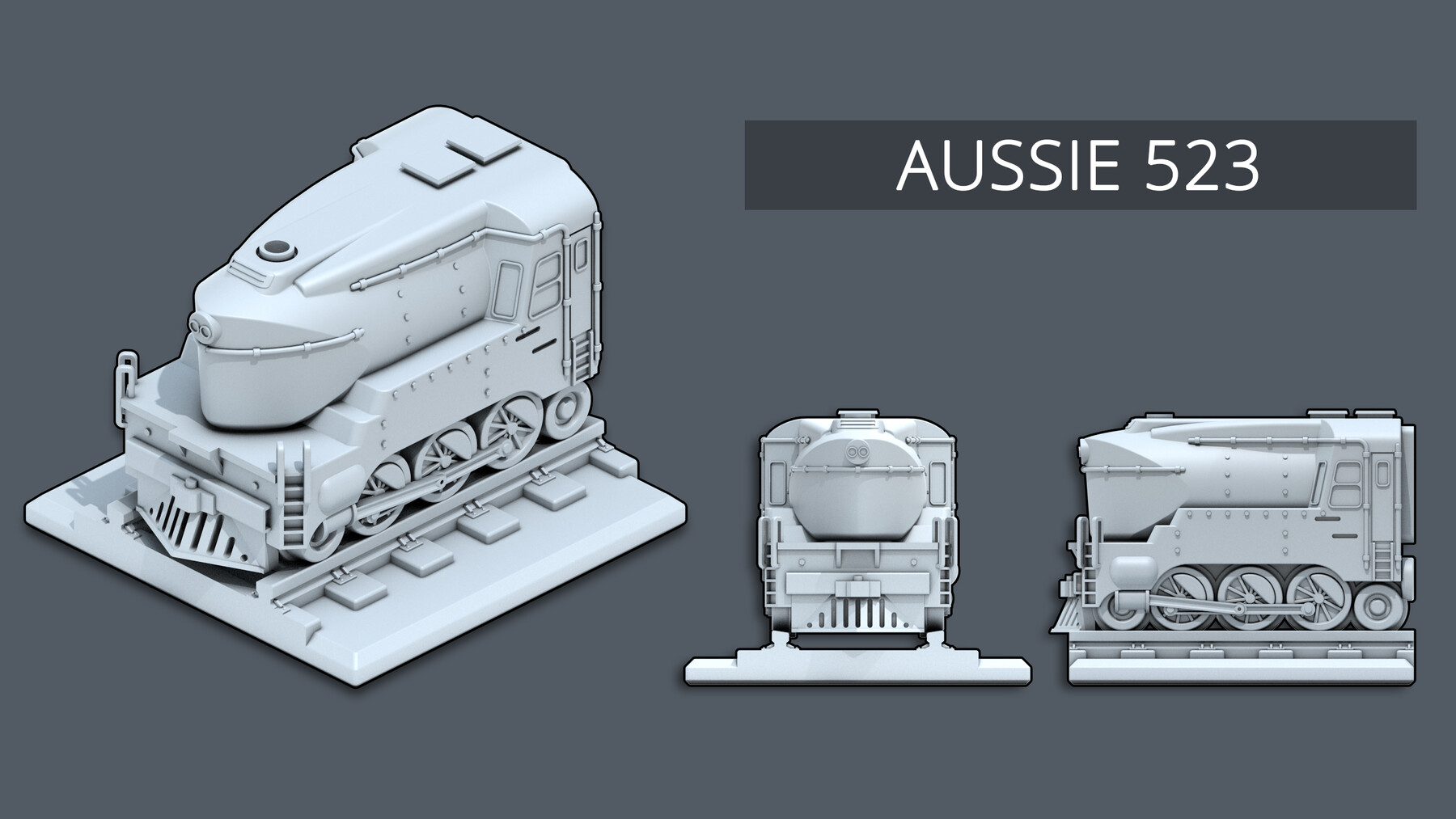 ArtStation - Aussie 523 - STL files for 3D printing - Trains & Rails ...