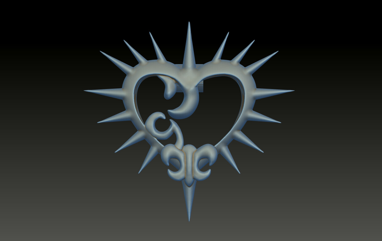 ArtStation - Heart Pendant with Spikes | Resources